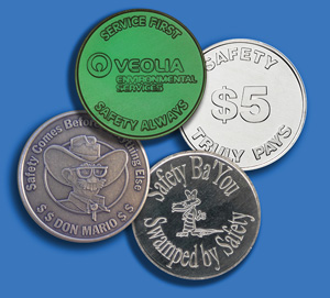 Custom Safety Coins - Construction & Demolition Recycling