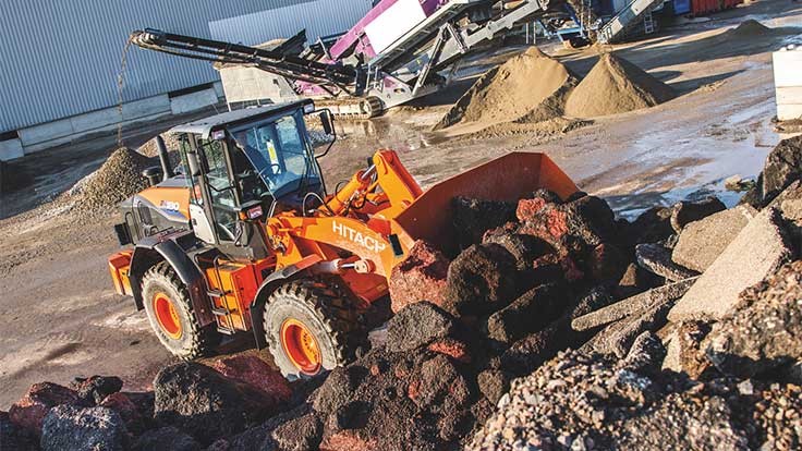 Hitachi debuts ZW180-6 loader - Construction & Demolition Recycling